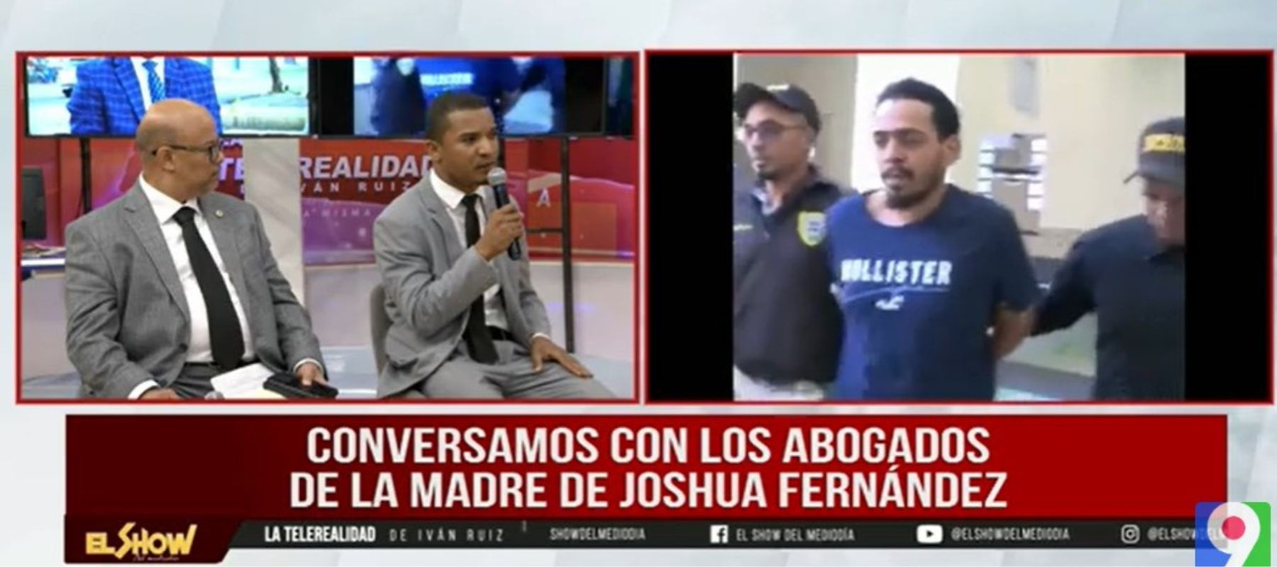 ¡Exclusiva! Abogados Caso Joshua Fernández en EL show del Mediodía ...